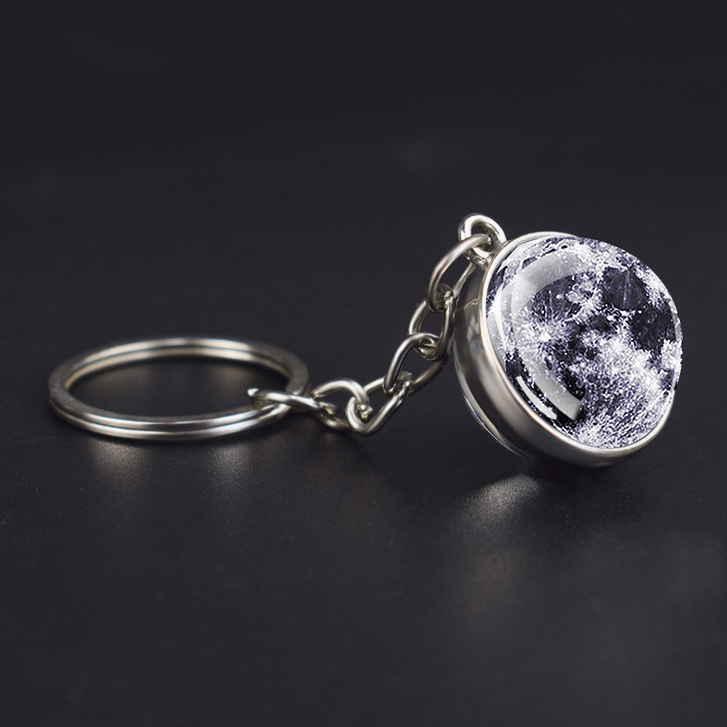 Full Moon Keyring - Starry Sky Jewelry - Double-Sided Glass Ball Gift – North Light
