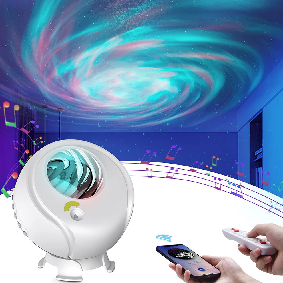 LED Galaxy Projector Star Night Light with Bluetooth Speaker Aurora Pr ...