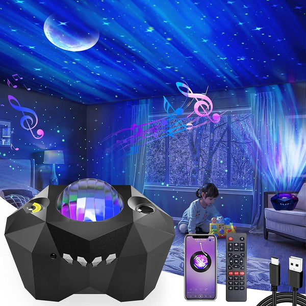 LED Galaxy Projector Star Night Light with Bluetooth Speaker Aurora Pr ...